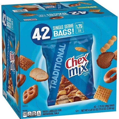 Chex Mix Traditional Snack Mix 1.75 oz 42 Pack Bulk Pack- FREE SHIPPING ...