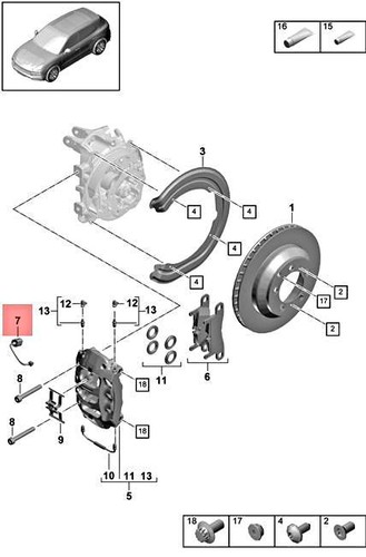 Genuine PORSCHE Cayenne 9YA Sender Wire Brake Lining 9Y0907253C | eBay