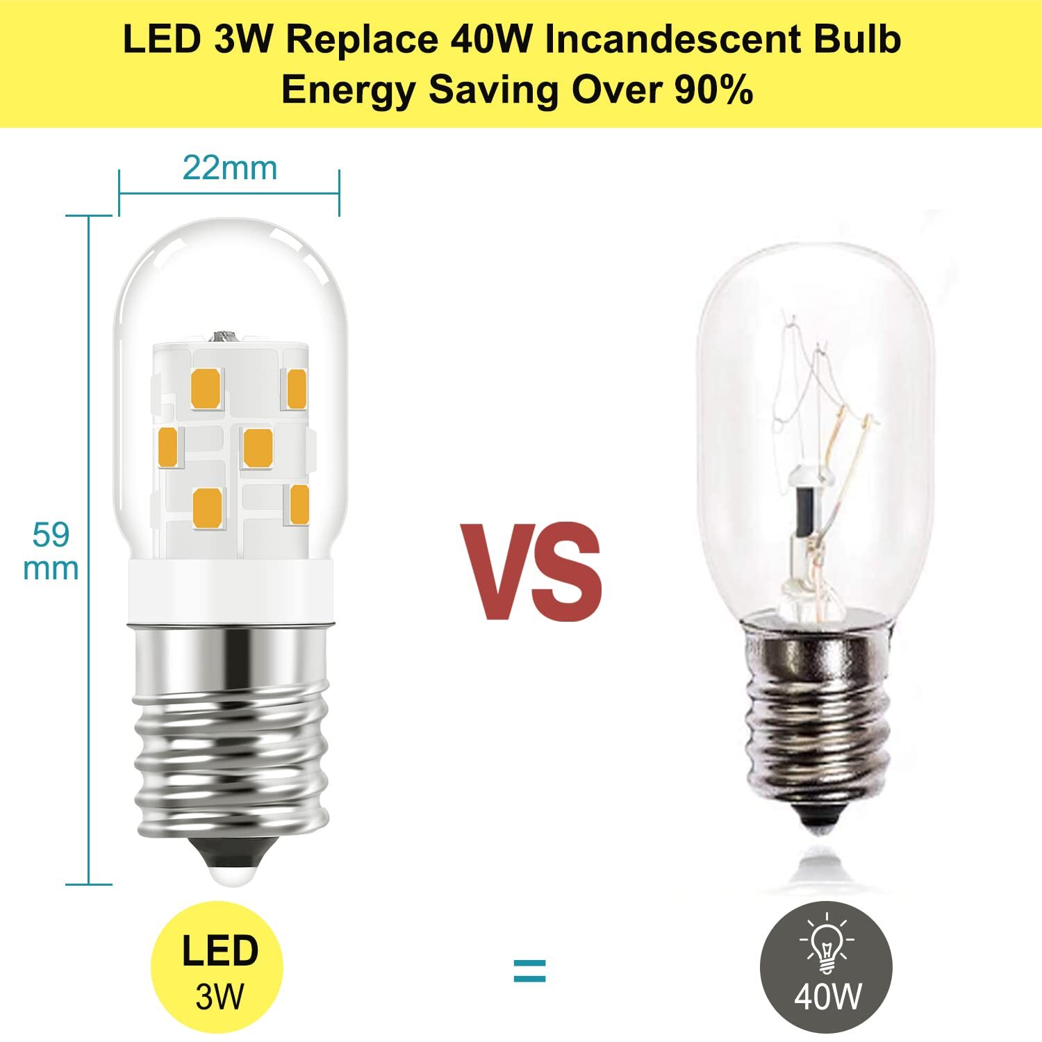 Led Microwave Light Bulb Over Stove Appliance Replacement 40w ...