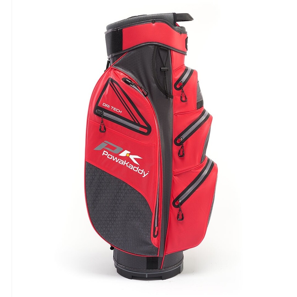 PowaKaddy Dri-Tech Waterproof Golf Cart Bag Red/Cool Grey **REDUCED ...