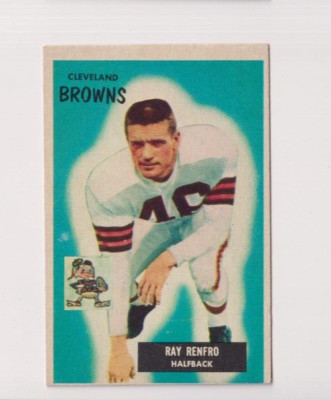 RAY RENFRO 1955 BOWMAN FOOTBALL #153 CLEVELAND BROWNS VINTAGE SPORTS ...