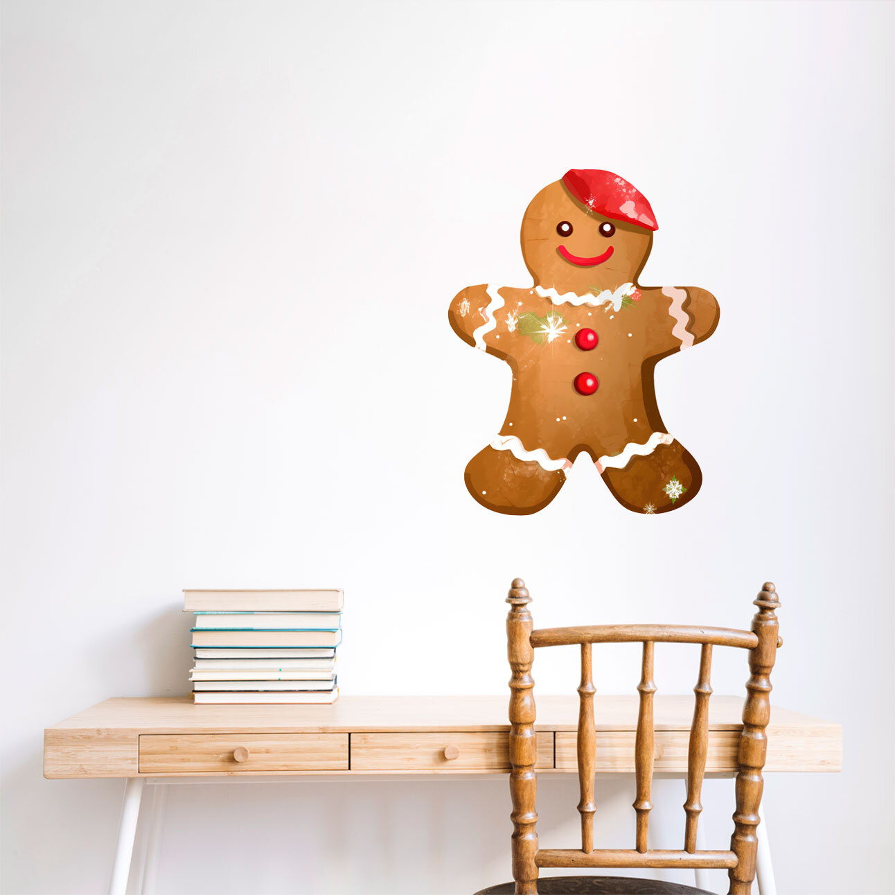 Gingerbread Christmas Colourful Bedroom Wall Vinyl Sticker Decals w861 ...