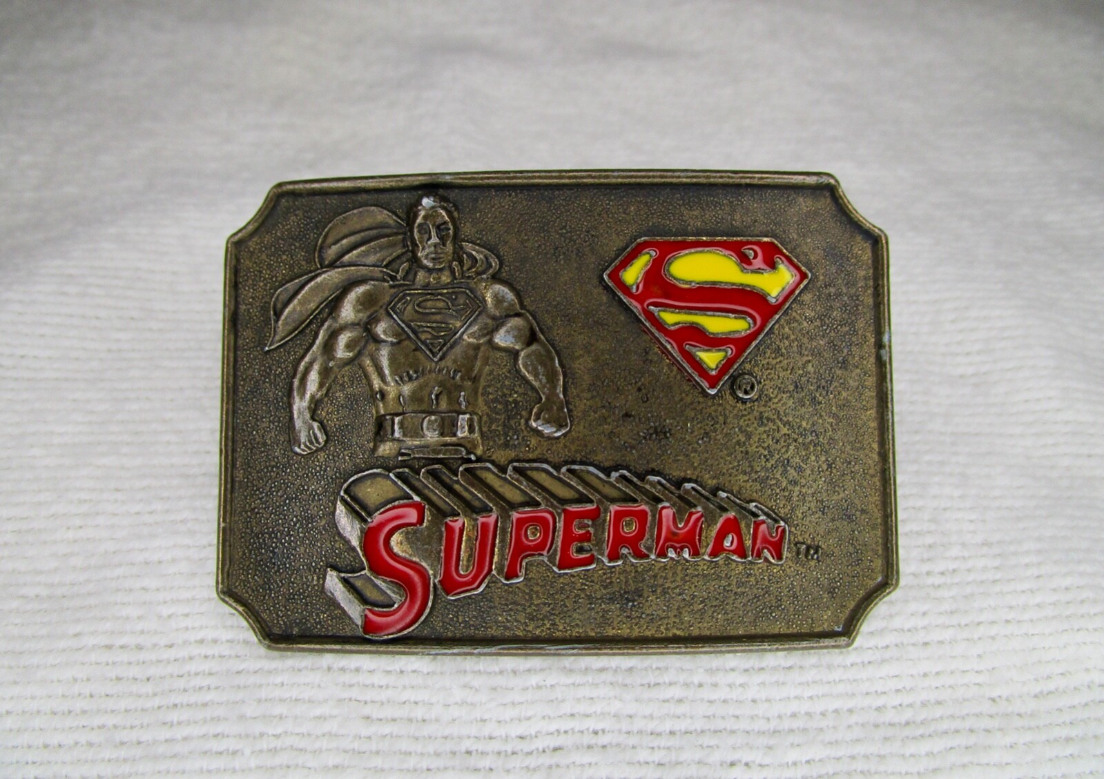 Superman Belt Buckle Vintage DC Comics Lee Co. - Gem