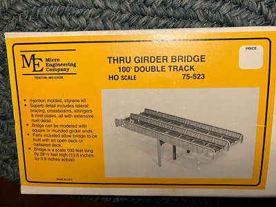 HO, Micro Engineering, Thru Girder Bridge, 100 Double Track #75-523 ...