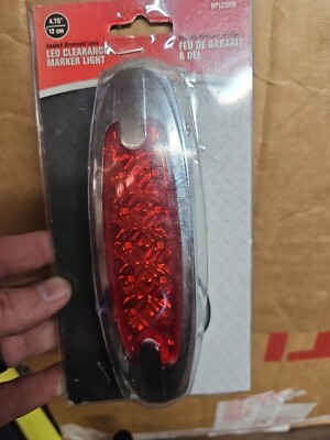 Roadpro Lights Lenses RP1370RD Led Diamond Lens 4.75 Red Lt W/chr Base ...