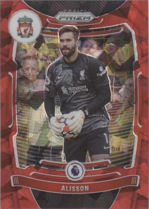 2021-22 Panini Prizm Premier League - Alisson Becker #77 Red Ice Prizm ...