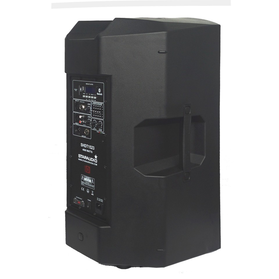 Pair 15" 4000W Active Powered PA Speakers Amplified 2-Way Portable TWS ...