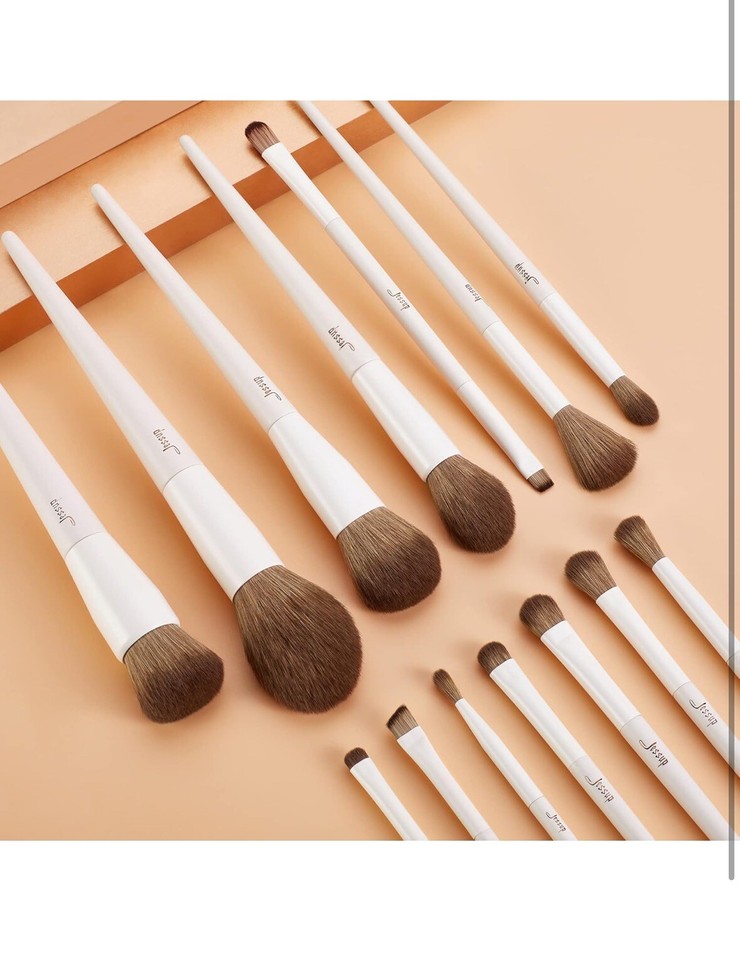 Jessup Makeup Brushes 14Pcs Makeup Brush Set Premium Synthetic Powder ...