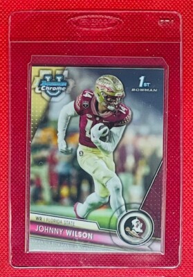 JOHNNY WILSON - 1st Bowman Chrome Univ. #22 - Florida State Seminoles ...