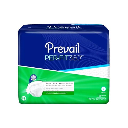 Prevail Per-Fit 360° Daily Briefs, Maximum Plus Absorbency Dri-Fit 18 ...
