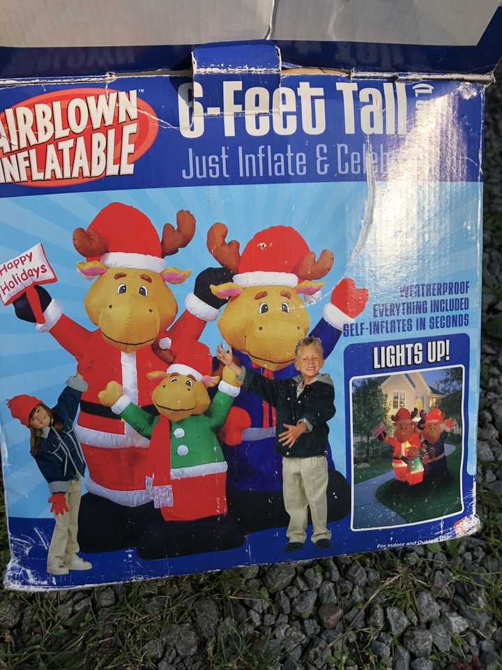 Very Rare Christmas Inflatable Moose Family (read Description) | eBay
