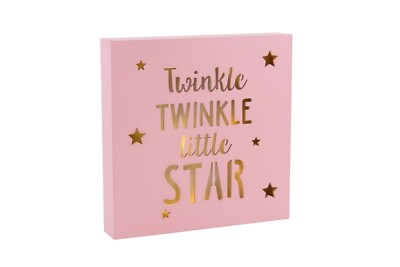 Twinkle Little Star Pink Wooden Light Up Box Girl Kids Room Nursery ...