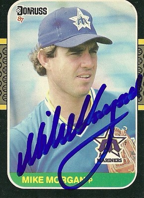 MIKE MORGAN SEATTLE MARINERS SIGNED AUTOGRAPHED 1987 DONRUSS CARD #366 ...