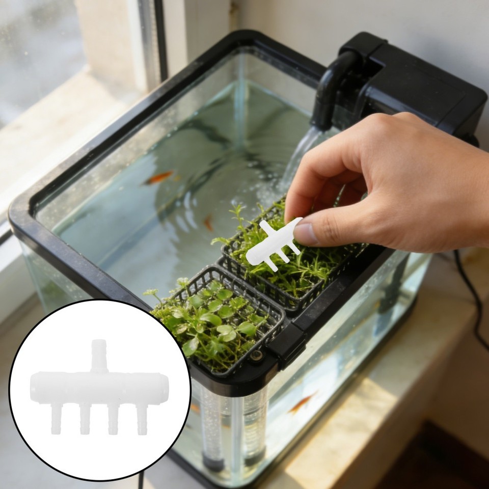 20pcs 4 Port Aquarium Air Pump Splitter - Fish Tank Multi-Pass ...