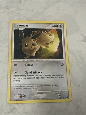 Pokemon Diamond and Pearl Majestic Dawn- Eevee (Common) Card 63/100 | eBay