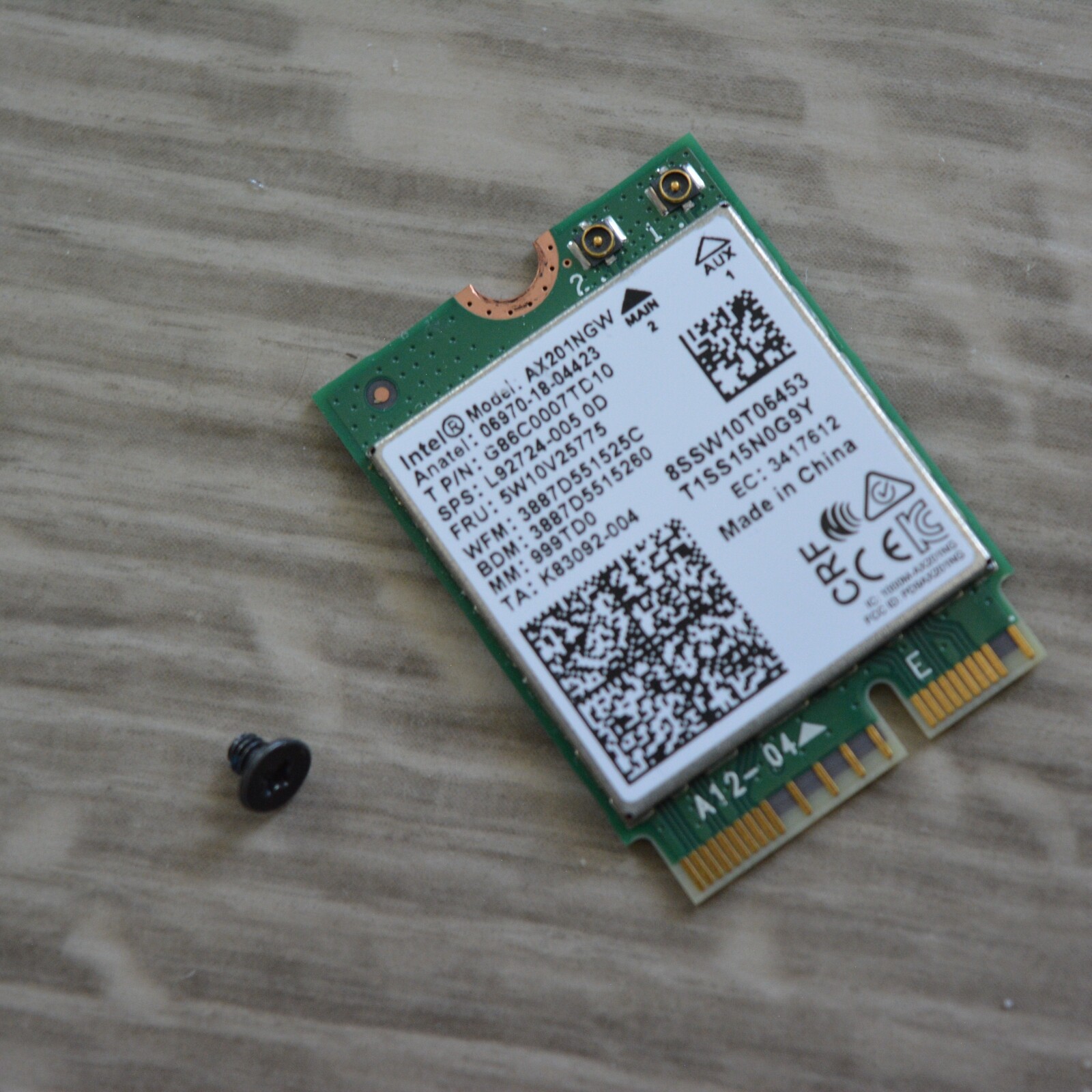 Original Lenovo IdeaPad Slim 7 WIFI Module Intel AX201NGW Wi-Fi 6 802 ...