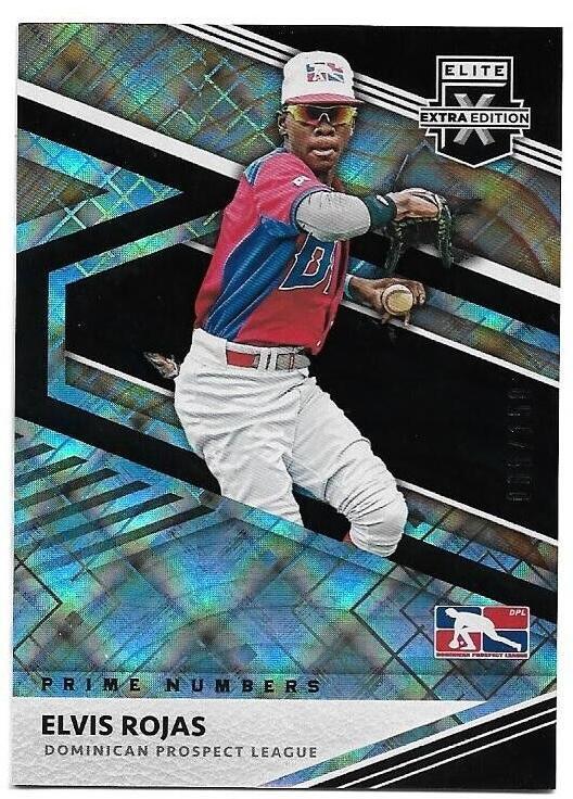 2020 Panini Elite Extra Edition - Dominican Prospect League Elvis Rojas #197 Prime Numbers A ...