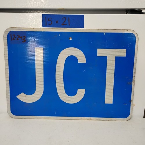 Street Traffic Road Highway Sign JUNCTION Blue JCT 21"X 15" 12-243 | eBay