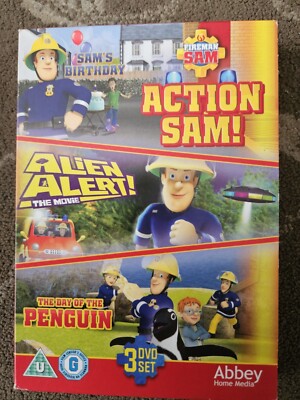 FIREMAN SAM ACTION PACK DVD SAM'S BIRTHDAY / ALIEN ALERT / DAY OF ...