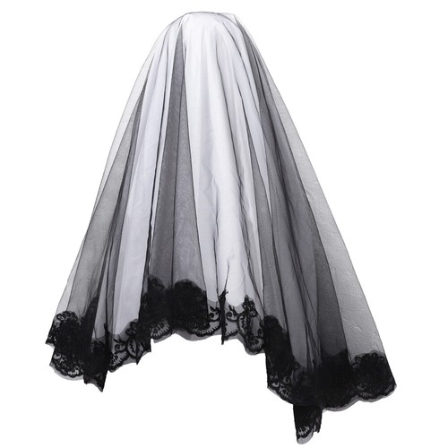 Ghost Bride Headdress Women's Wedding Veil Costume Black Veils for ...