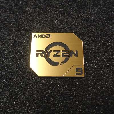 AMD RYZEN 9 cpu PC Logo Label Decal Case Sticker Badge Gold [428g] | eBay