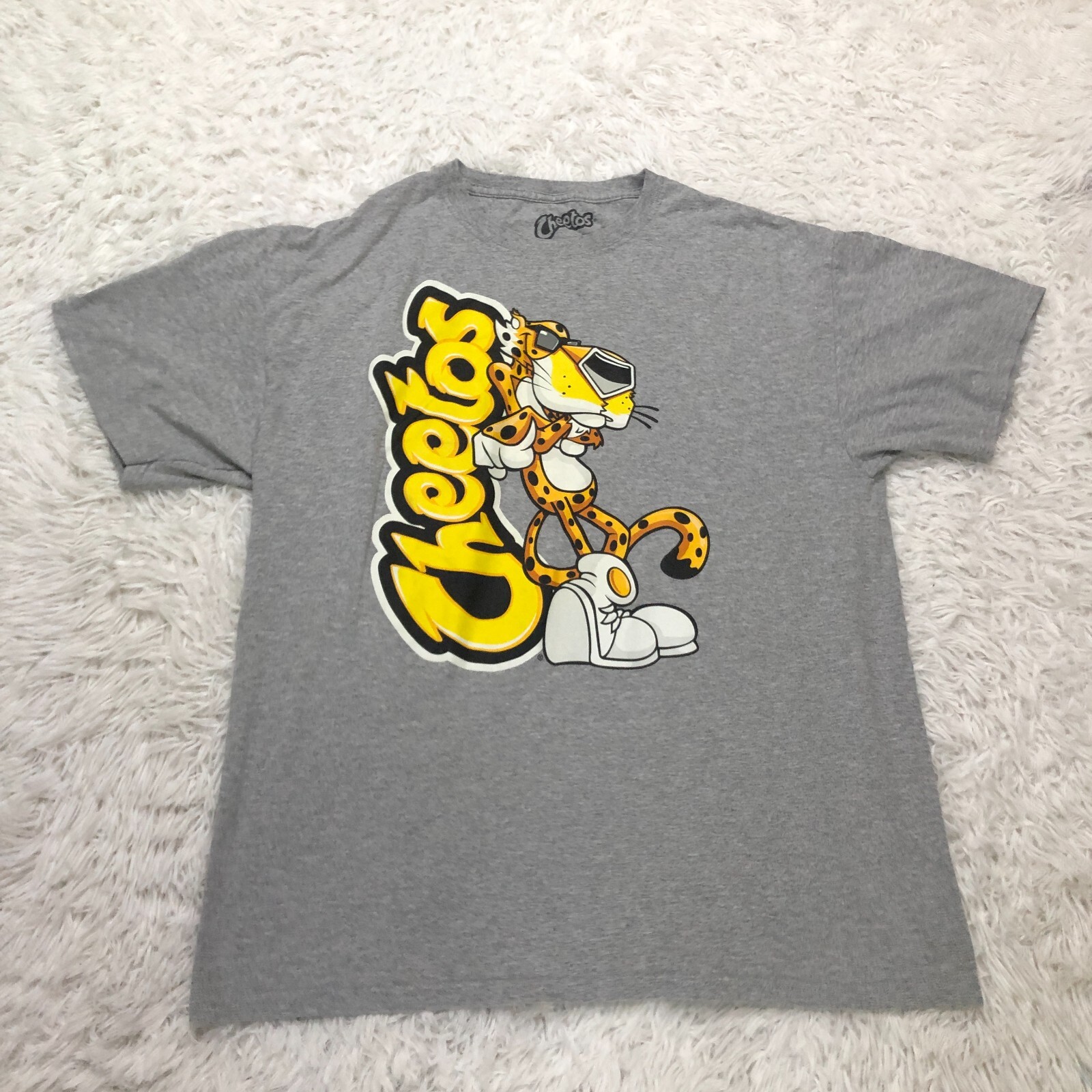 Cheetos Chester T Shirt Mens Large Gray Logo - Gem