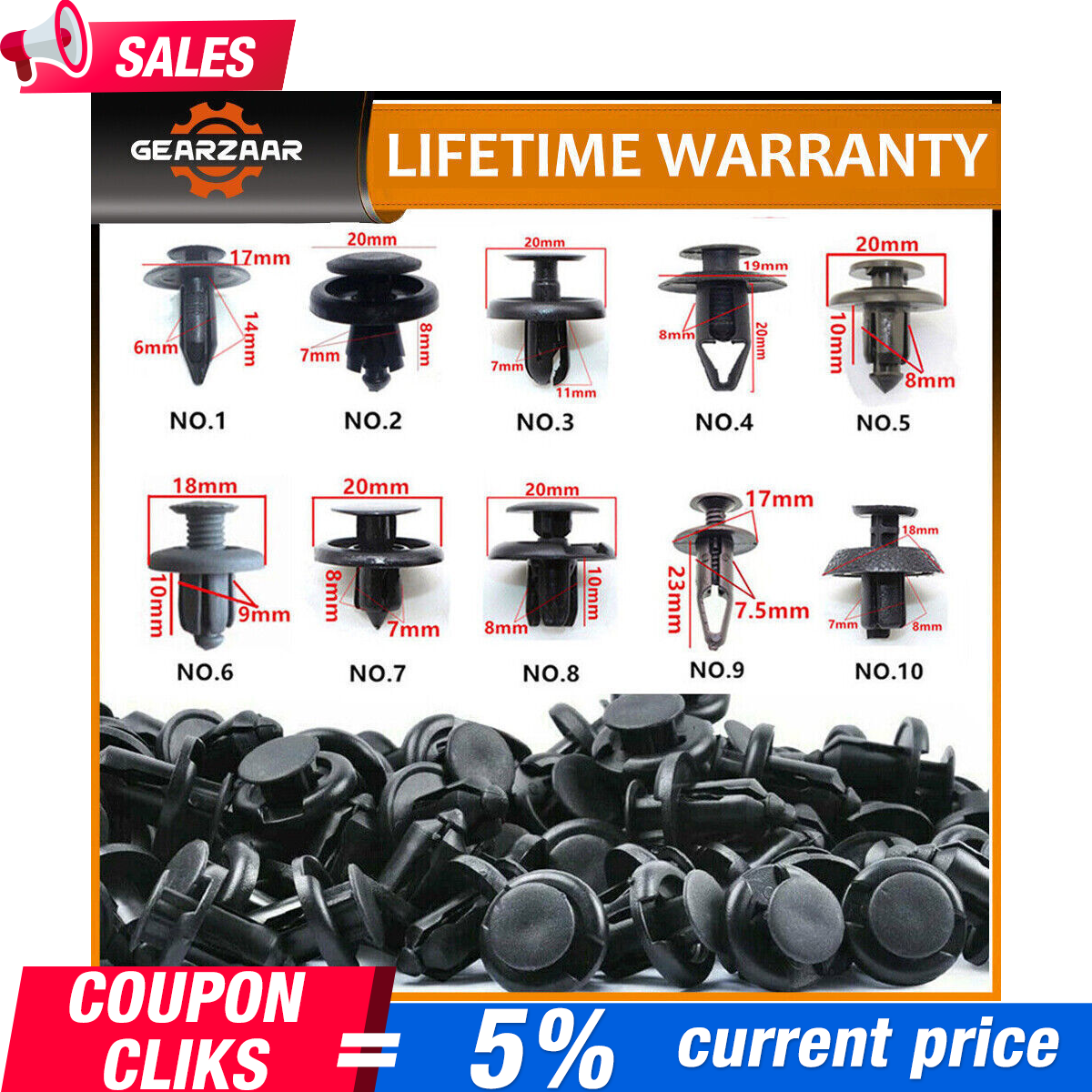 For RAM Dodge Fixing Fastener Kit Bumper Fender Liner Push Retainer ...