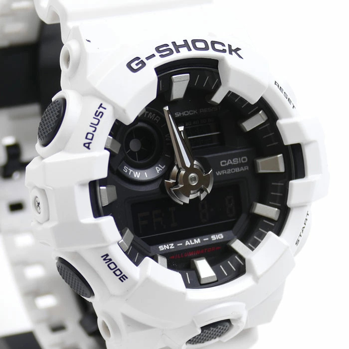 Casio G-Shock Watch Battery Operated White Black Ga-700-7Ajf Men'S | eBay
