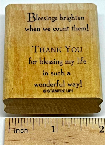 Stampin' Up! Blessings Brighten When We Count Them Thank You Rubber ...