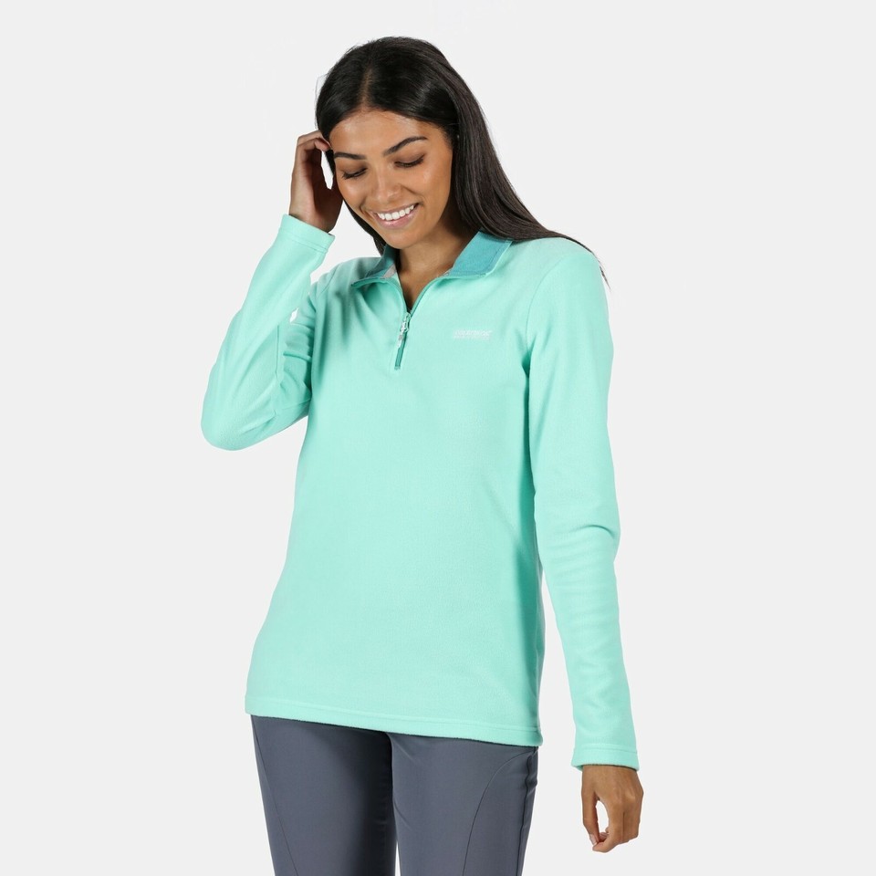 Regatta Womens Sweethart Micro Layer Fleece Top Lightweight Ladies Half ...