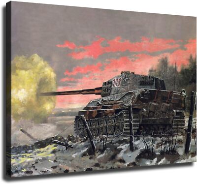 World War II German Tank War Poster Canvas Print Painting Picture Wall ...