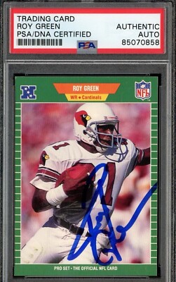 Roy Green Signed 1989 Pro Set Football #330 AUTO Cardinals PSA/DNA ...