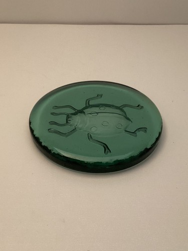 Recycled Art Glass Lady Bug Disc Trivet Paperweight | eBay