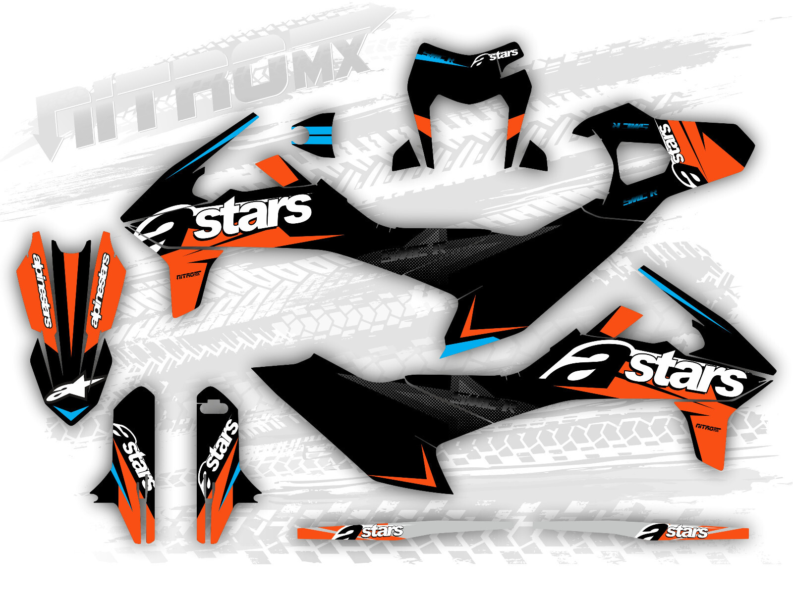 NitroMX Graphic Kit for KTM SMC-R 690 2019 2020 2021 2022 2023 2024 Supermoto | eBay