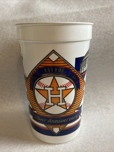 Vintage Houston Astros Silver Anniversary 1986 plastic souvenir cup 5 1 ...