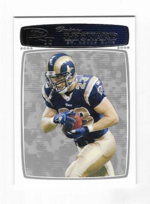 Brian Leonard 2008 TOPPS NFL ROOKIE PROGRESSION CARD #27 Rams RC SILVER ...