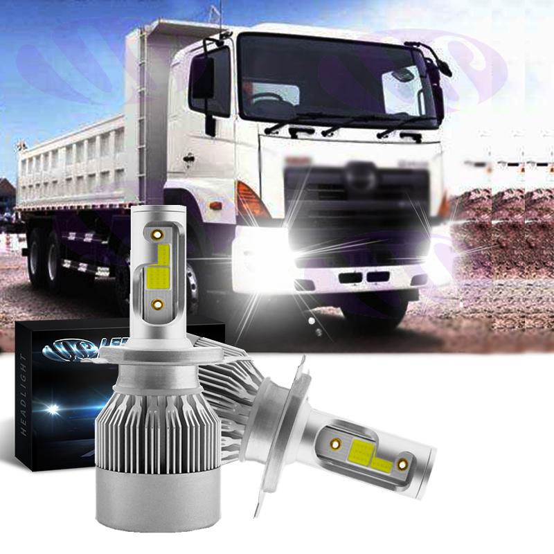 2X H4 LED Headlight Light Bulb Conversion Kit for Hino 145 165 185 258 ...