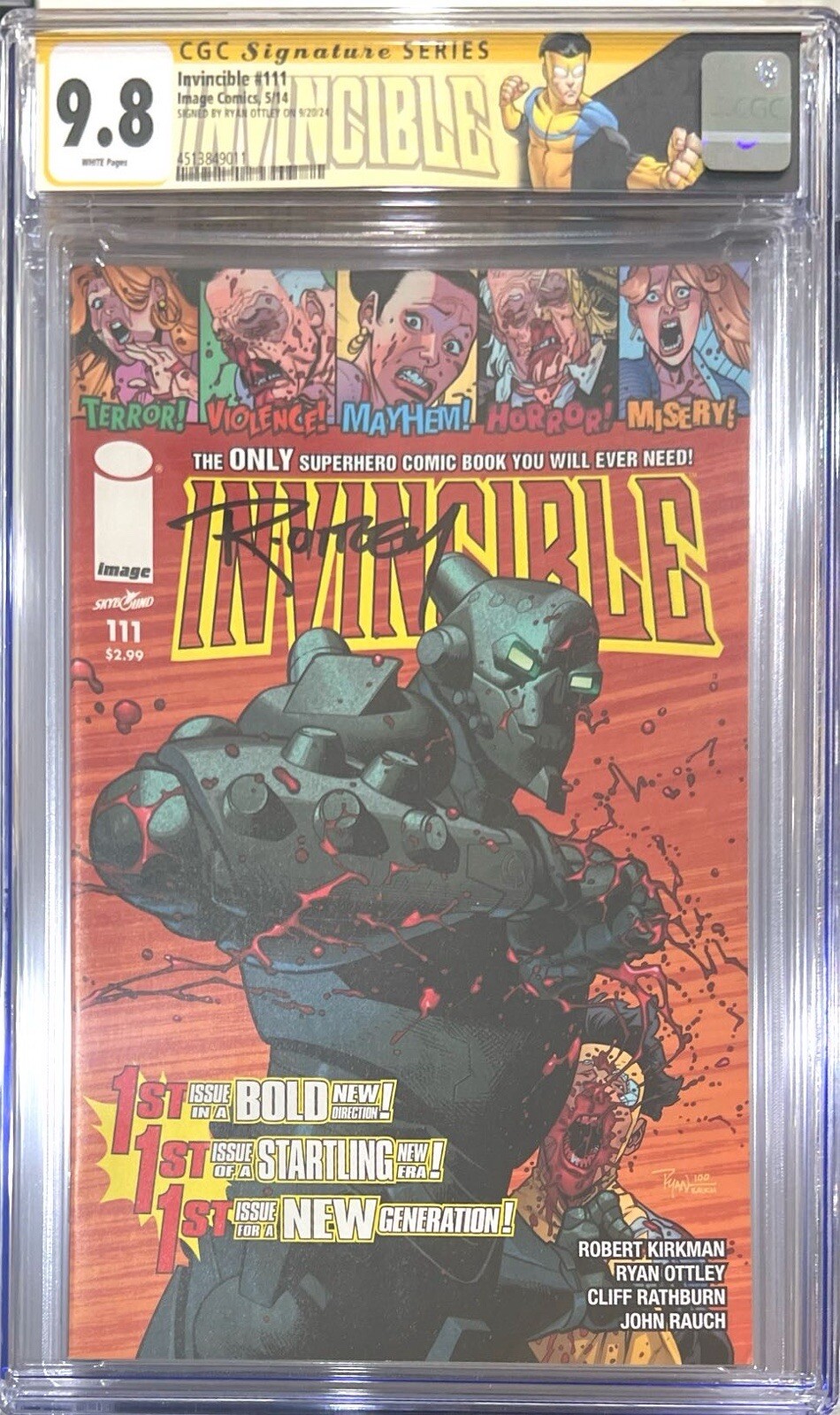 Invincible #111 CGC SS 9.8 (invincible custom label) Signed By Ryan ...
