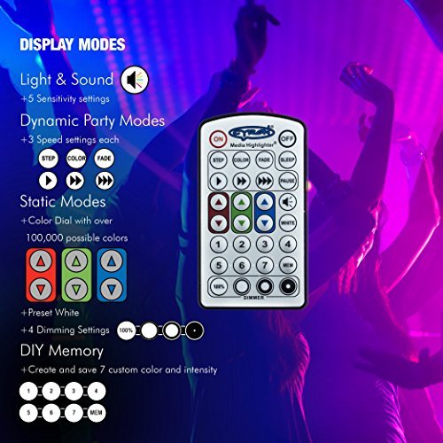 RGB LED Multicolor Light Kit for Home Theatre TV Home 2 x 15" Bars ...