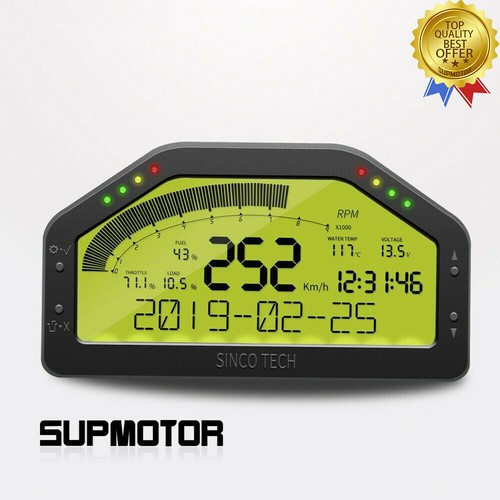 DO903 Race Dash Display OBD2 Bluetooth Dashboard LCD Screen 9000RPM for ...
