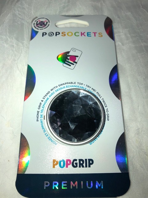 PopSockets Popgrip Premium Disco Crystal Silver Phone Grip Stand for ...