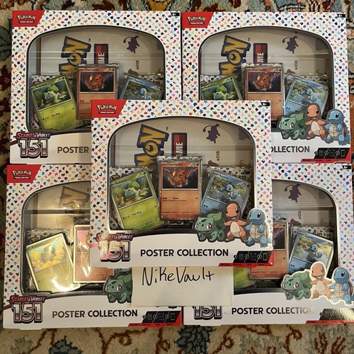 5x Nintendo Pokémon TCG Scarlet & Violet - 151 Poster Collection Box ...