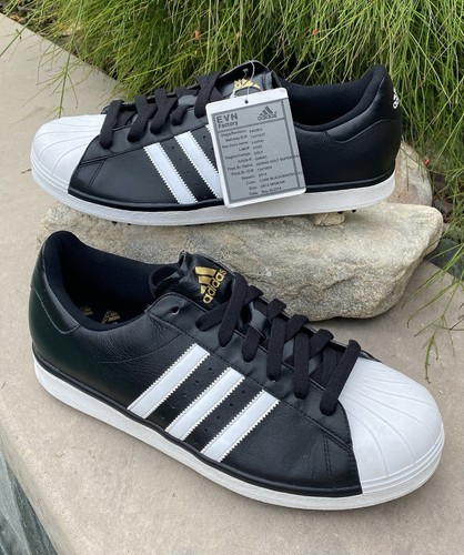 Men Size 14 Adidas Superstar Pro Golf Black White Promo/Sample NEW | eBay
