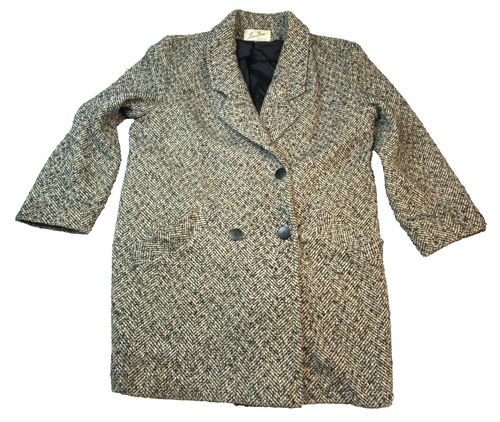 Vintage Beau Brem Long Coat 80% Wool Blend Herringbone Union Made ...