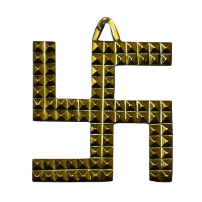 Swastik Wall Hanging Symbols Golden Brass Vastu Solution Remove ...