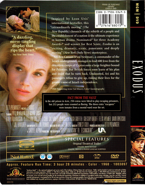 Exodus (DVD, 1960) for sale online | eBay