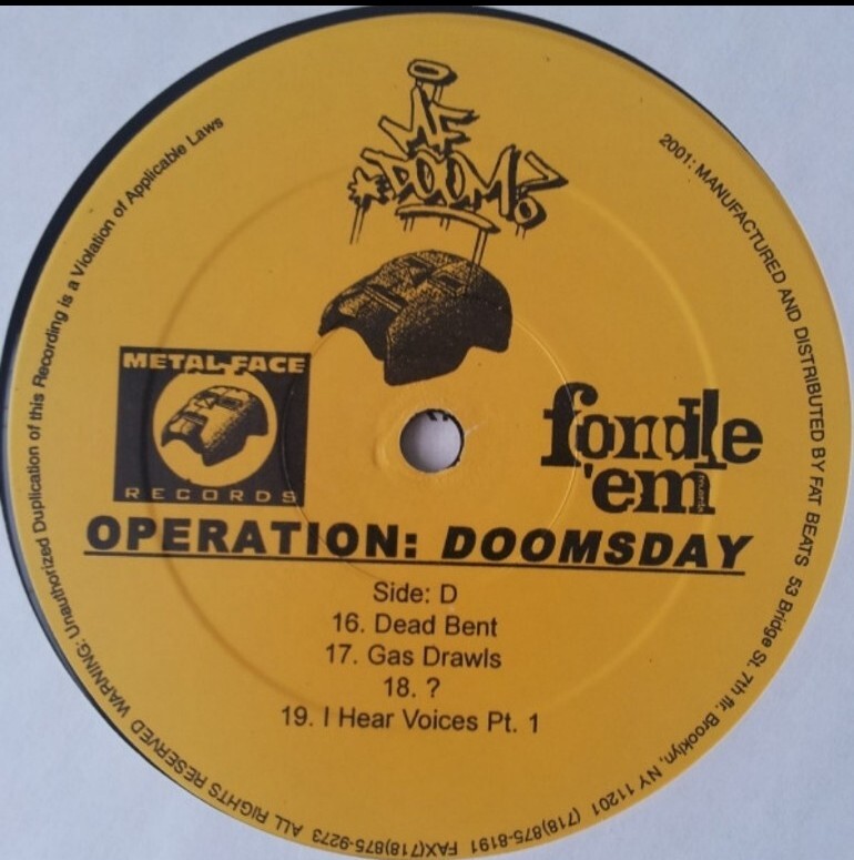 MF DOOM - Operation: Doomsday Vinyl LP - 2001 - SVM13 | eBay