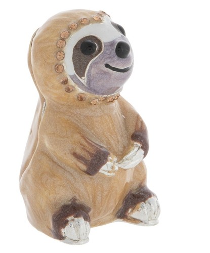 Elegant Bejeweled Jewelry Sloth Trinket Box Table Top | eBay