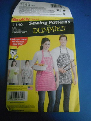 Simplicity Sewing Patterns For Dummies 1140, Men & Women's Apron, One ...