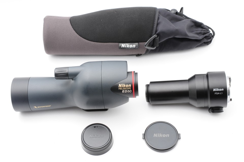 [MINT] Nikon Fieldscope ED50 w/ FSA-L1 Attachment to SLR F Mount From ...